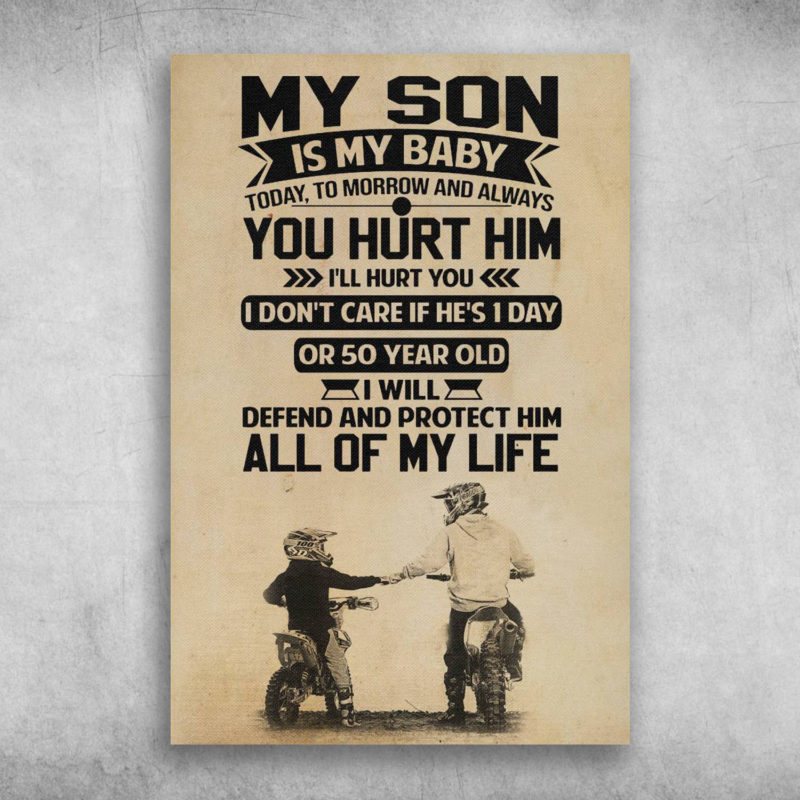 I Will Defend And Protect Him All Of My Life My Son Canvas, Poster ...