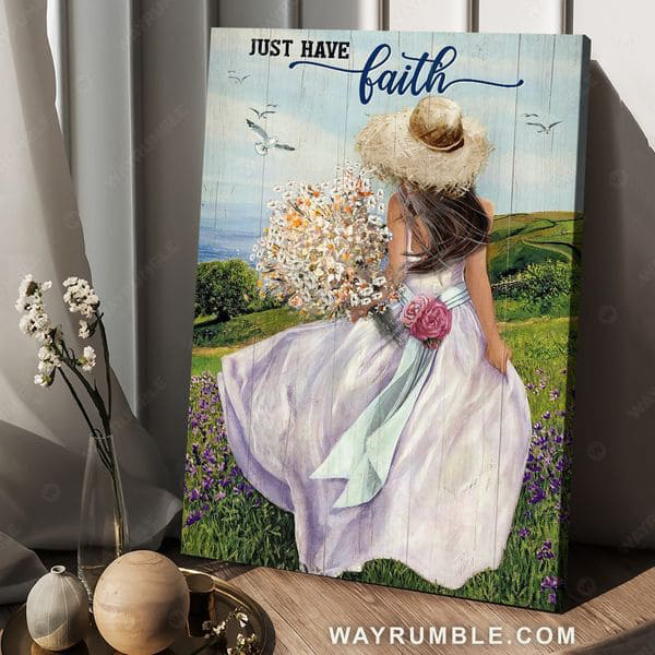 Just Have Faith, Poster Decor, Lavender Field - FridayStuff