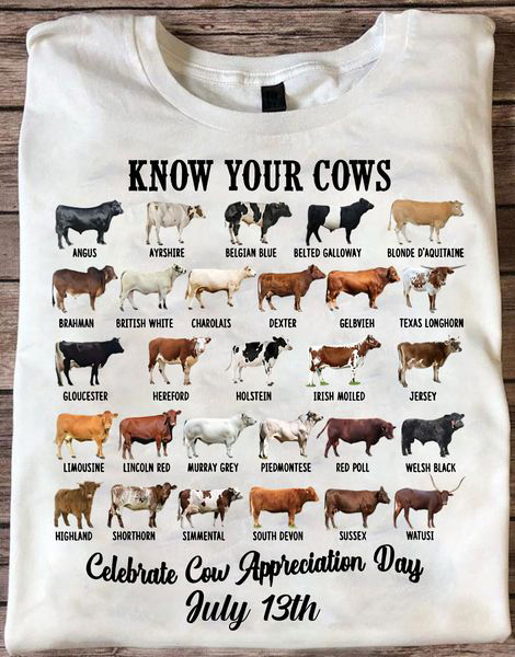 Know Your Cows, Celebrate Cow Appreciation Day, July 13th, Cow ...