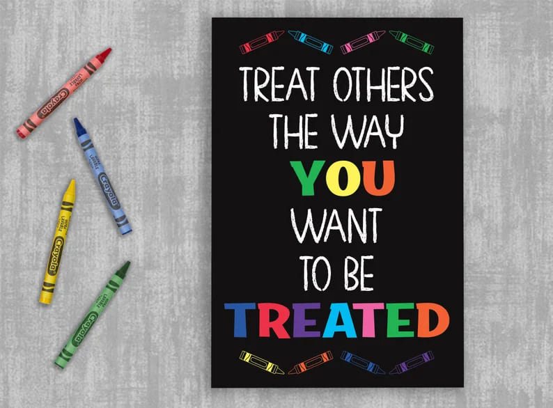Treat Others The Way You Want To Be Treated, Classroom Rules, Back To ...
