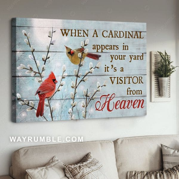 When a cardinal appears in your yard it's a visitor from heaven couple ...