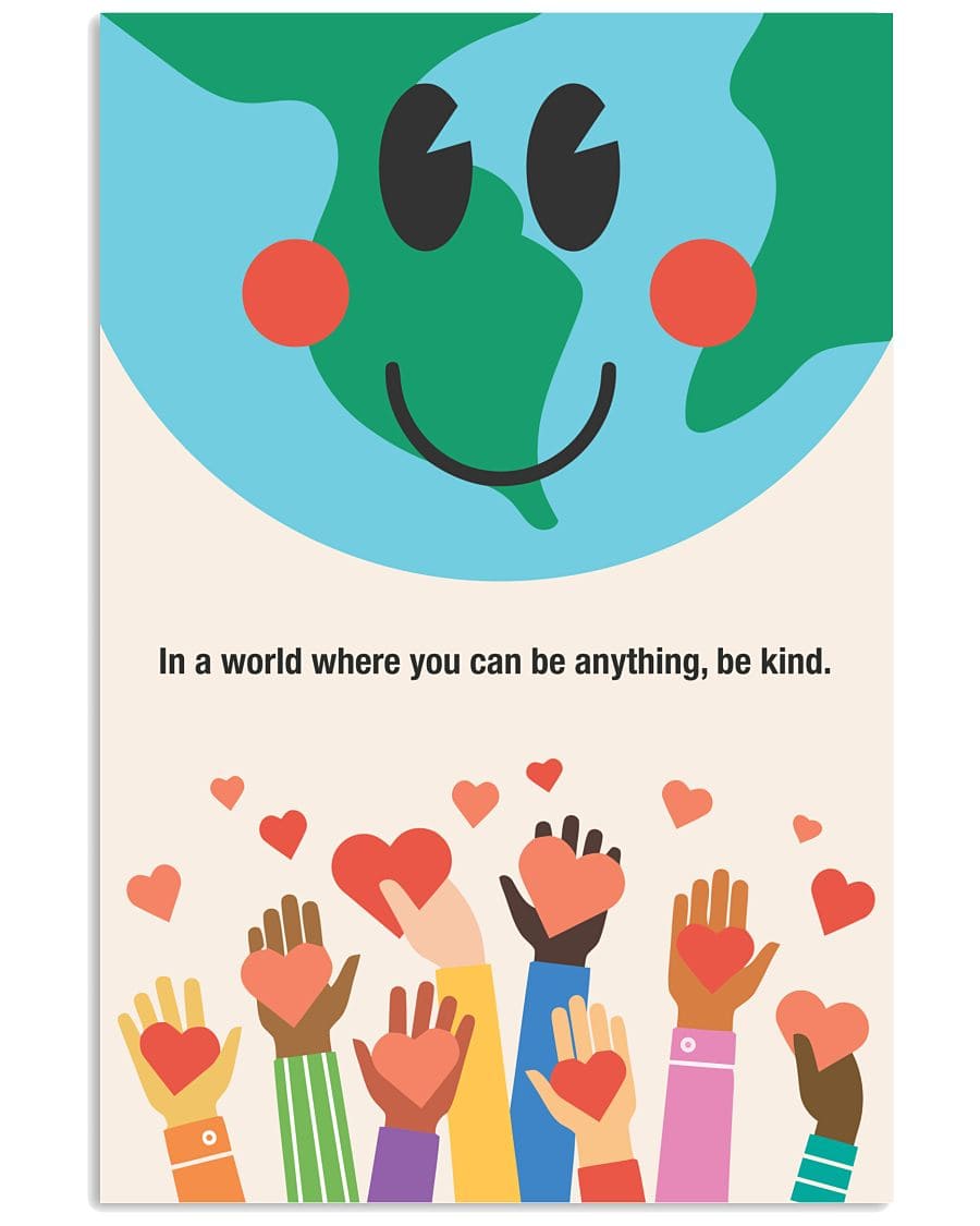 In a world where you can be anything be kind flowers children hands ...