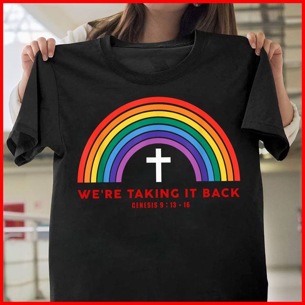 we're taking it back Genesis 9:13-16 rainbow Christian cross LGBT ...