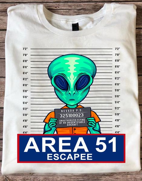 Area 51 escape alien mugshot - FridayStuff