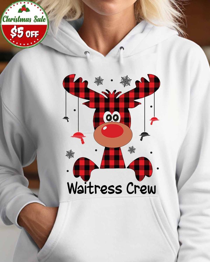 waitress crew reindeer Christmas - FridayStuff