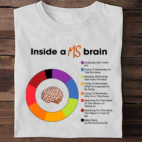 Inside a MS brain Analyzing How Tired I Am tshirt